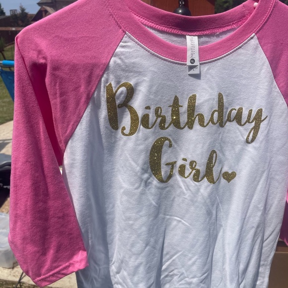 Next Level Apparel | Shirts & Tops | Pink Birthday Girl Raglan Sz L ...